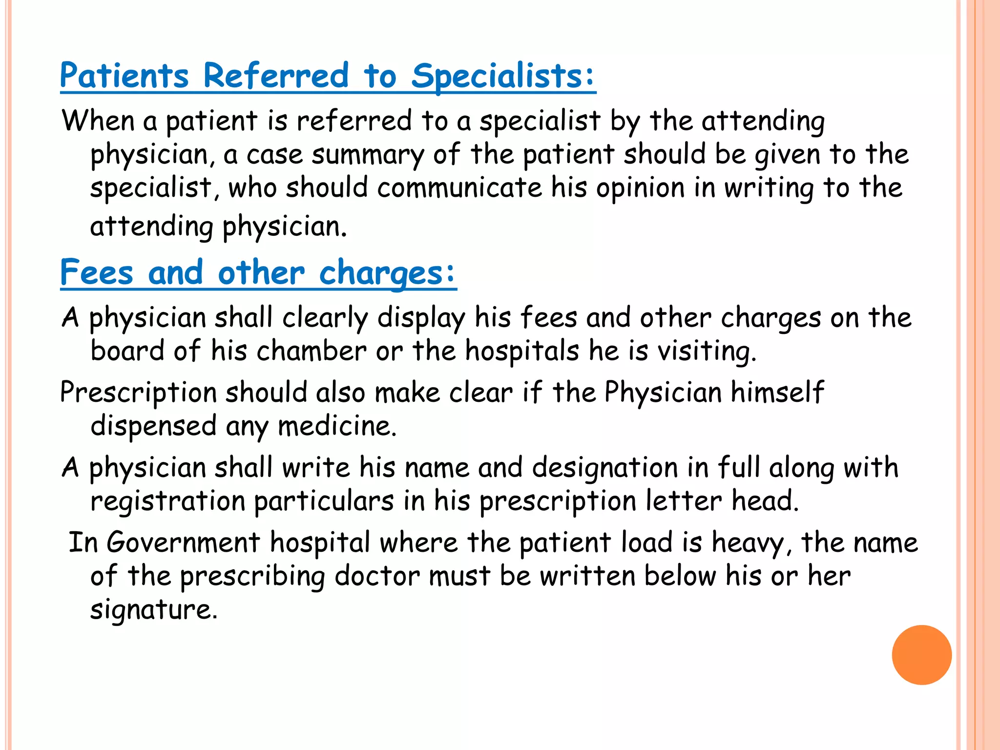 Indian medical council (professional conduct, etiquette and ethics ...