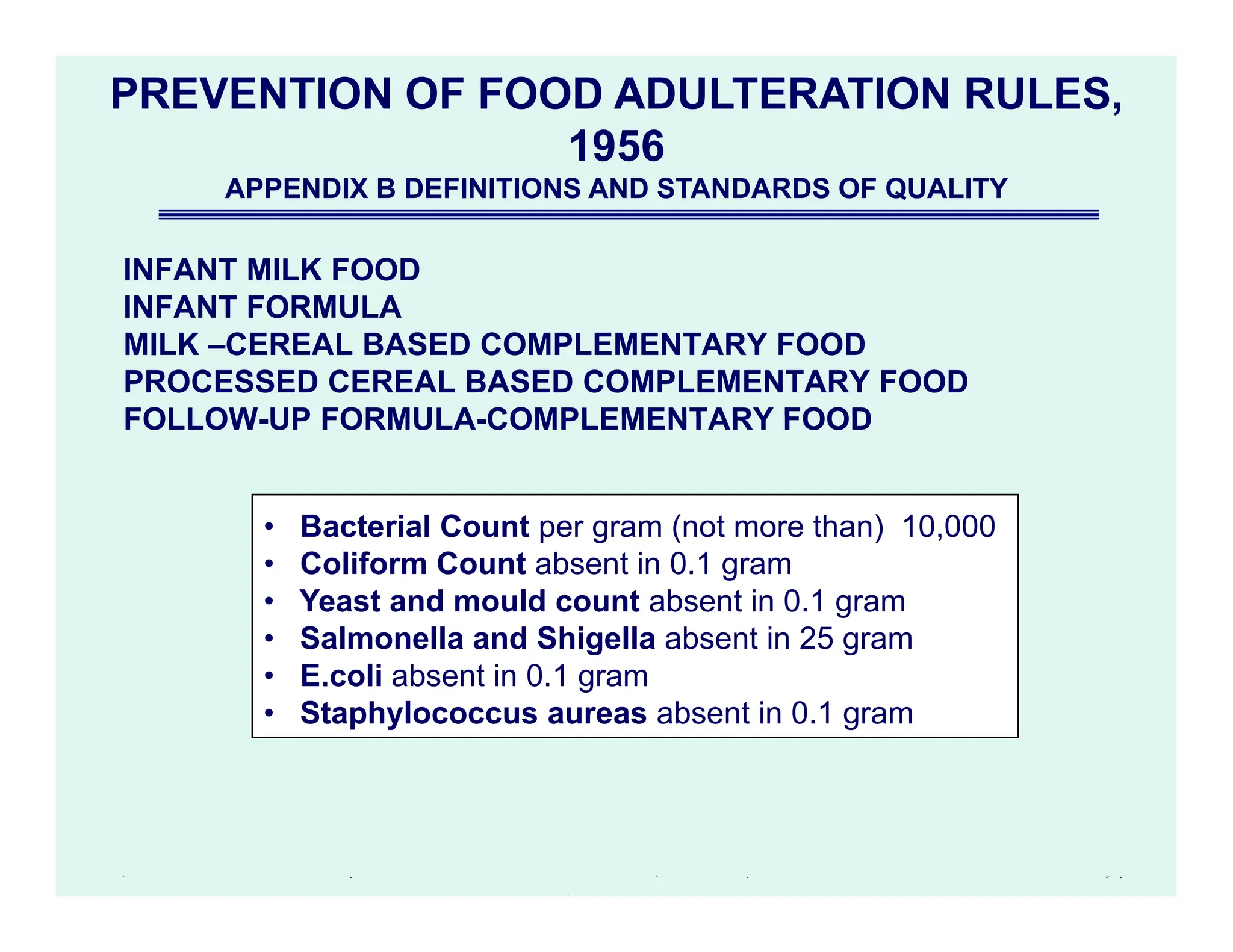 INDIAN MICROBIAL FOOD SAFETY microbial limits | PDF