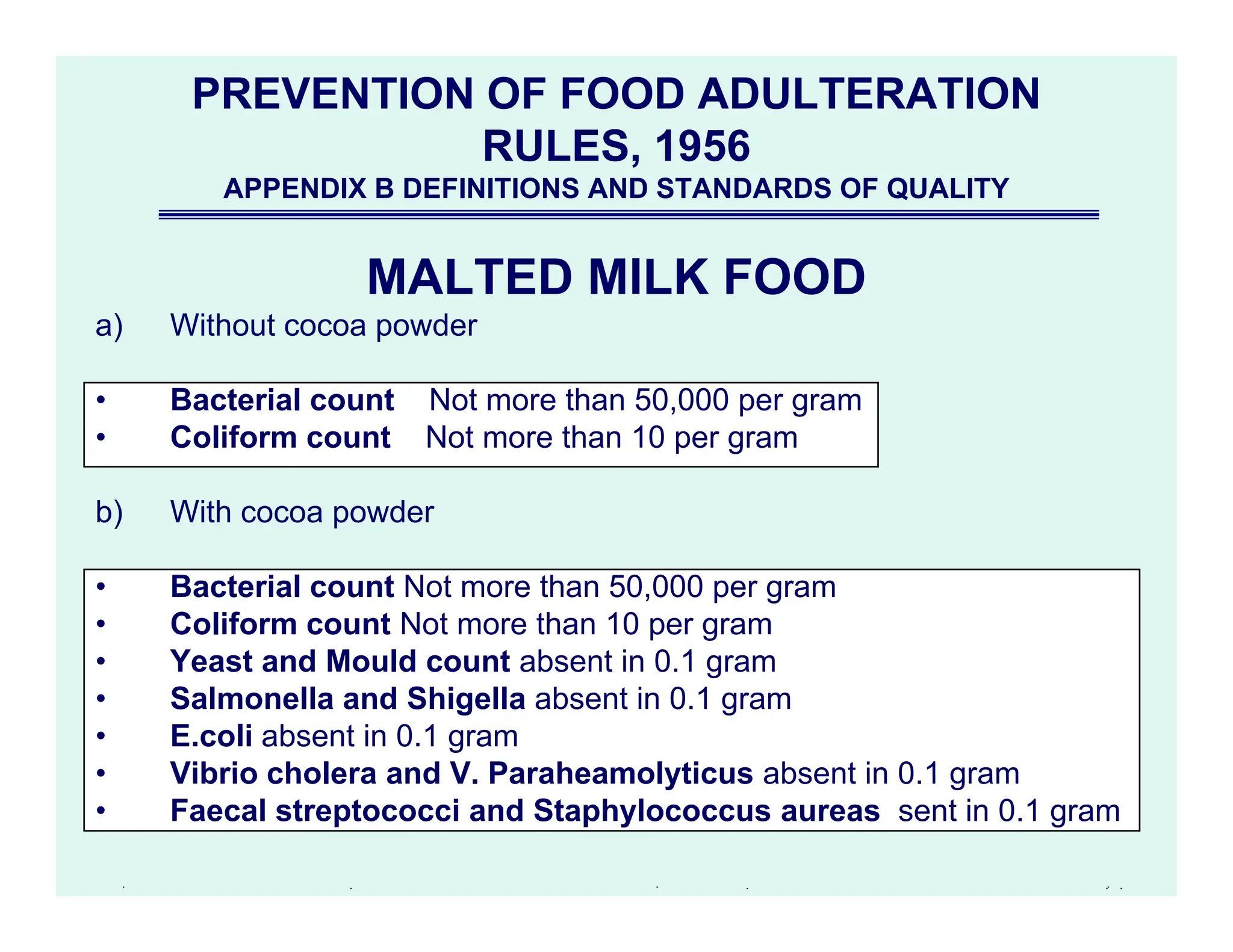 INDIAN MICROBIAL FOOD SAFETY microbial limits | PDF