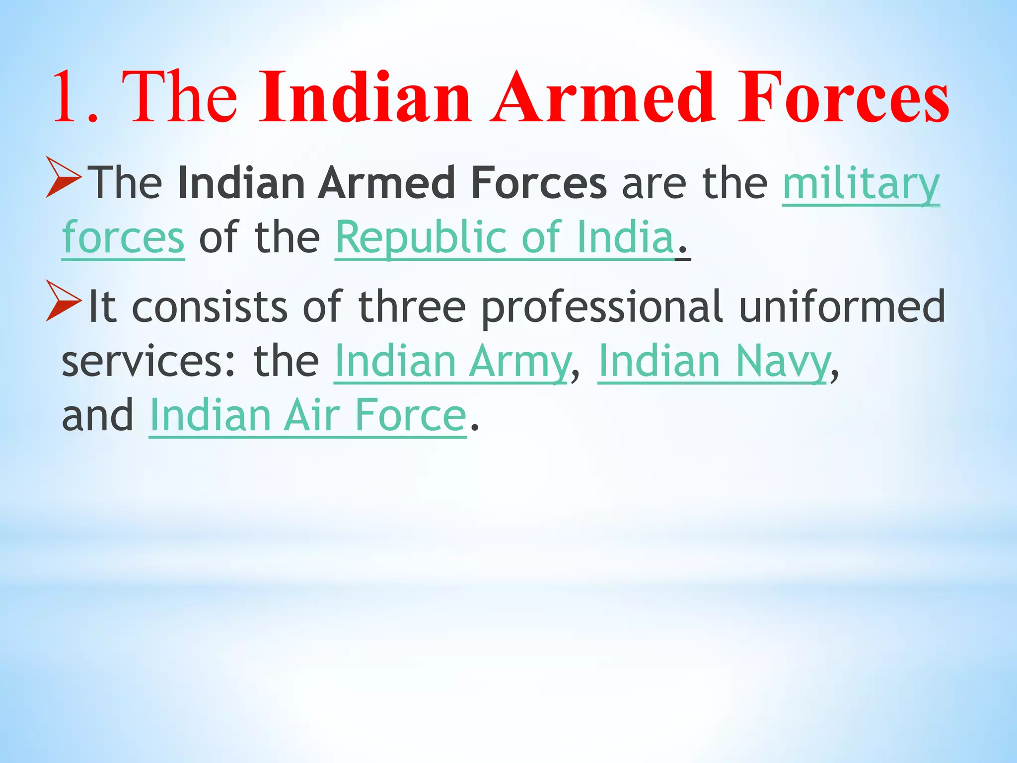 Indian Foreign Relations_Indian military, Indian Armed Forces, Indian Air Force (IAF) | PPTX