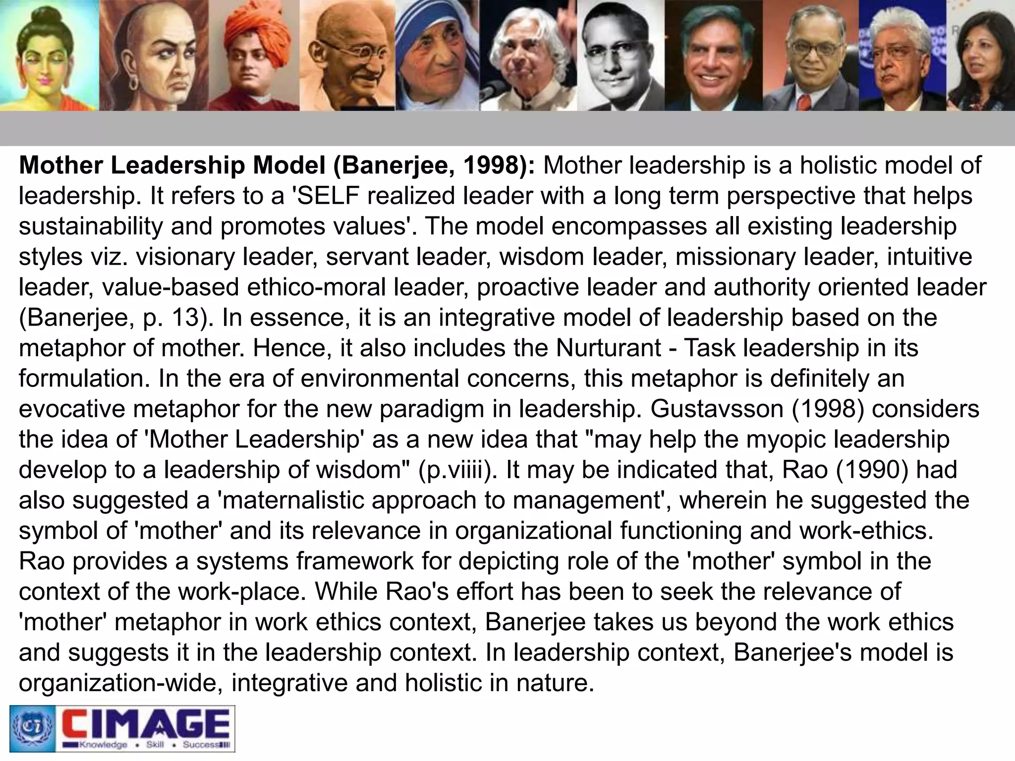 Indian models of leadership presentation by Prof. Neeraj Agrawal | PPTX