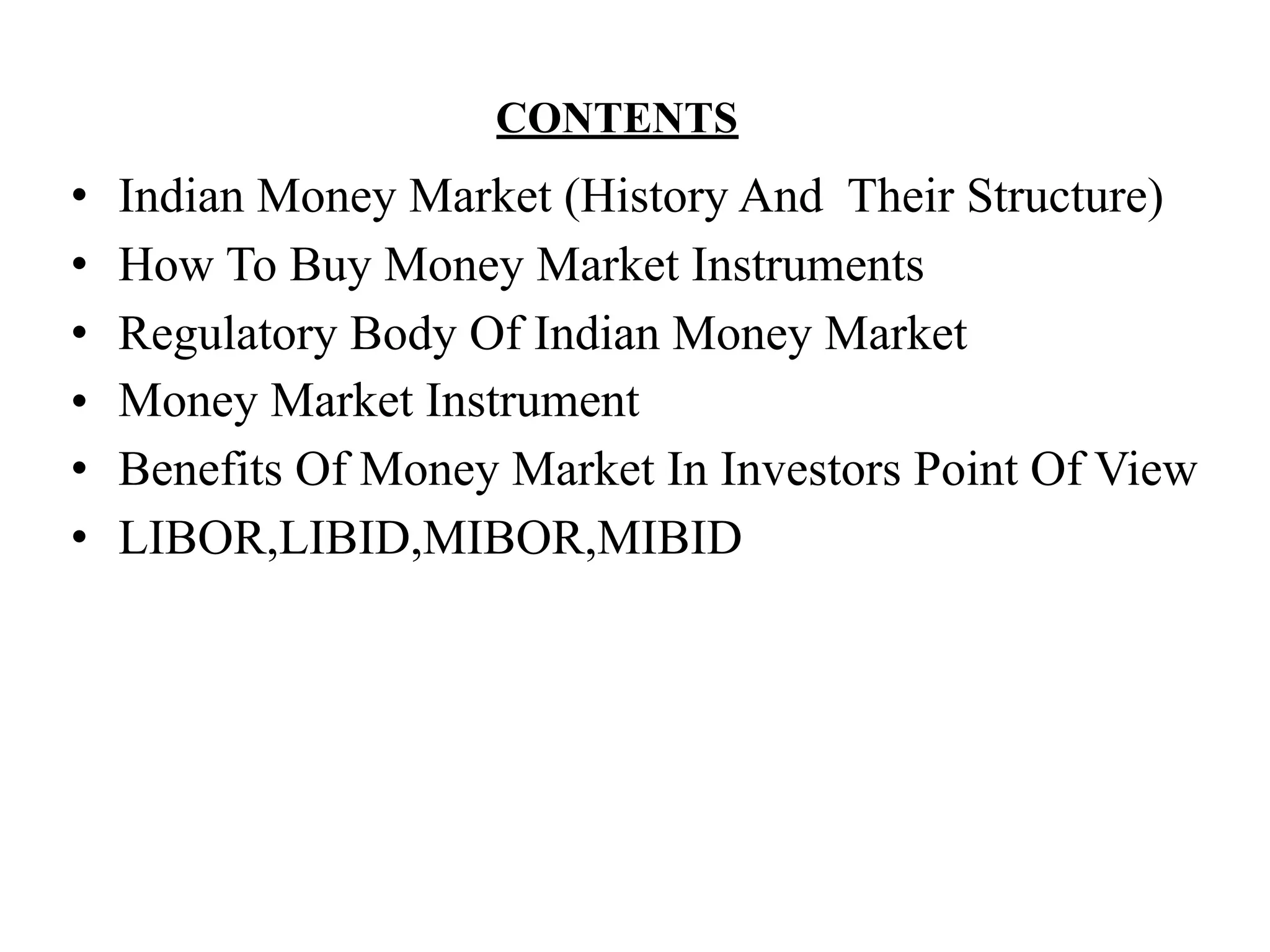 Indian money market | PDF