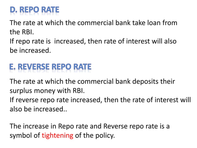 Indian money market and role of rbi | PPT
