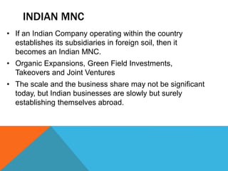 Indian multinational companies | PPTX