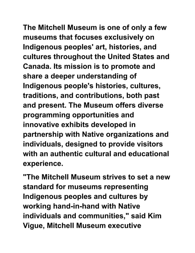 Mitchell Museum of the American Indian | PDF