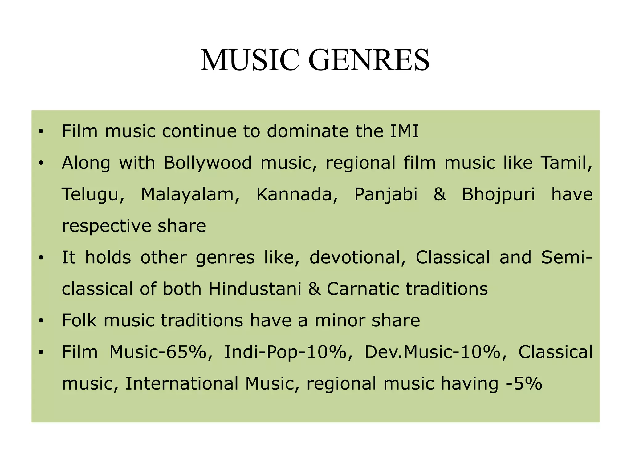 Indian music industry | PPTX
