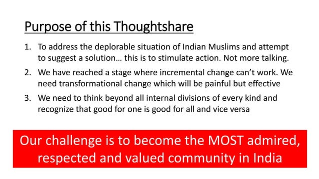 Indian Muslim Strategy 2020-2040 | PPT