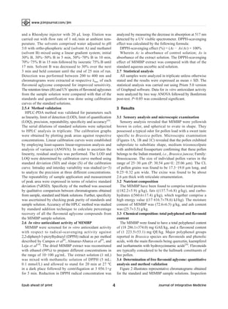 Indian Mustard Bee Pollen Exhibits High Antioxidant Content | PDF