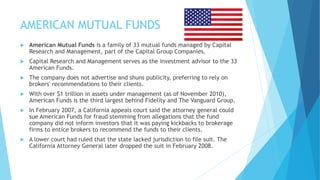 Indian vs american mutual fund market | PPTX