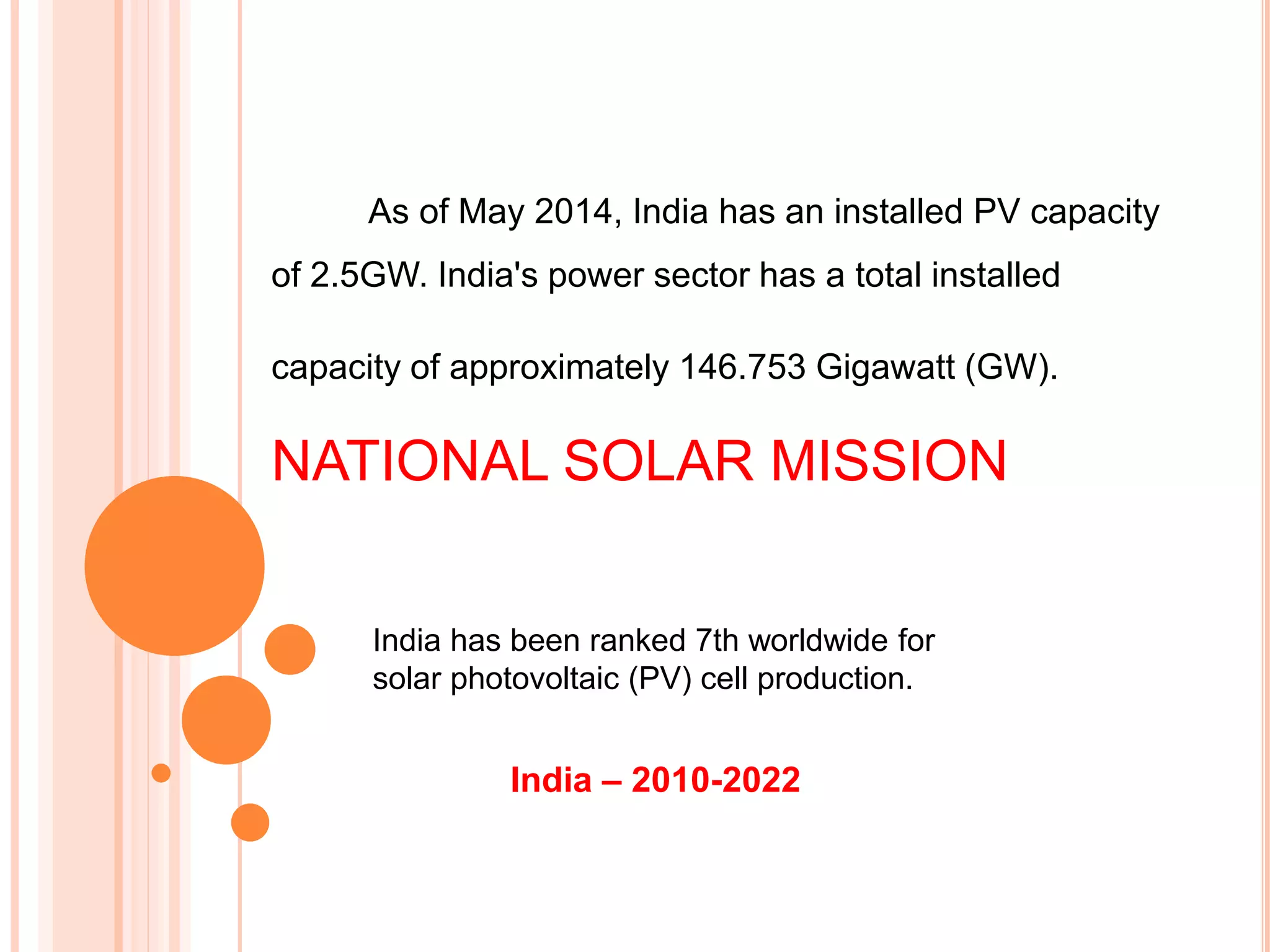 Indian National Solar Mission | PPTX