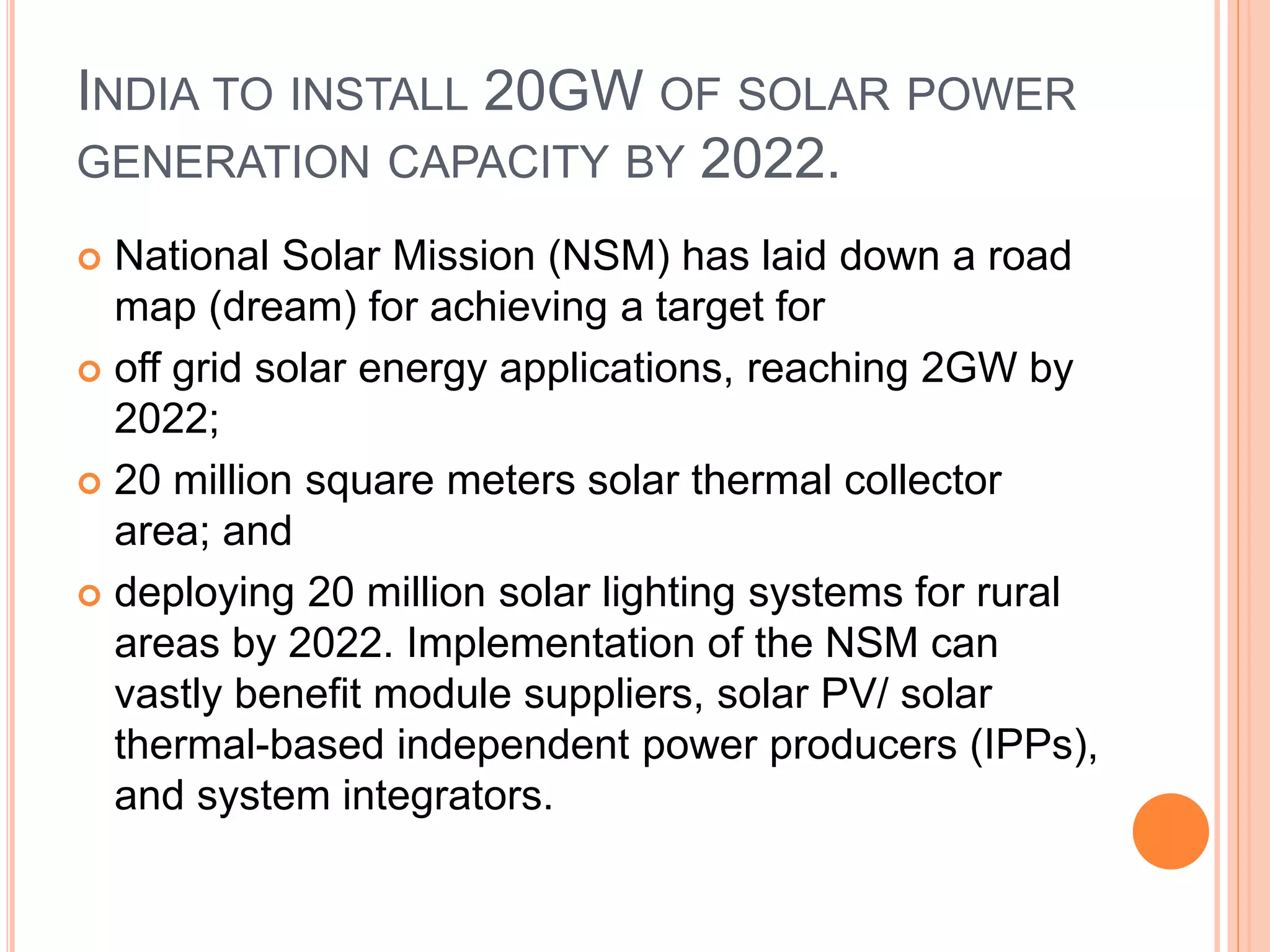 Indian National Solar Mission | PPTX
