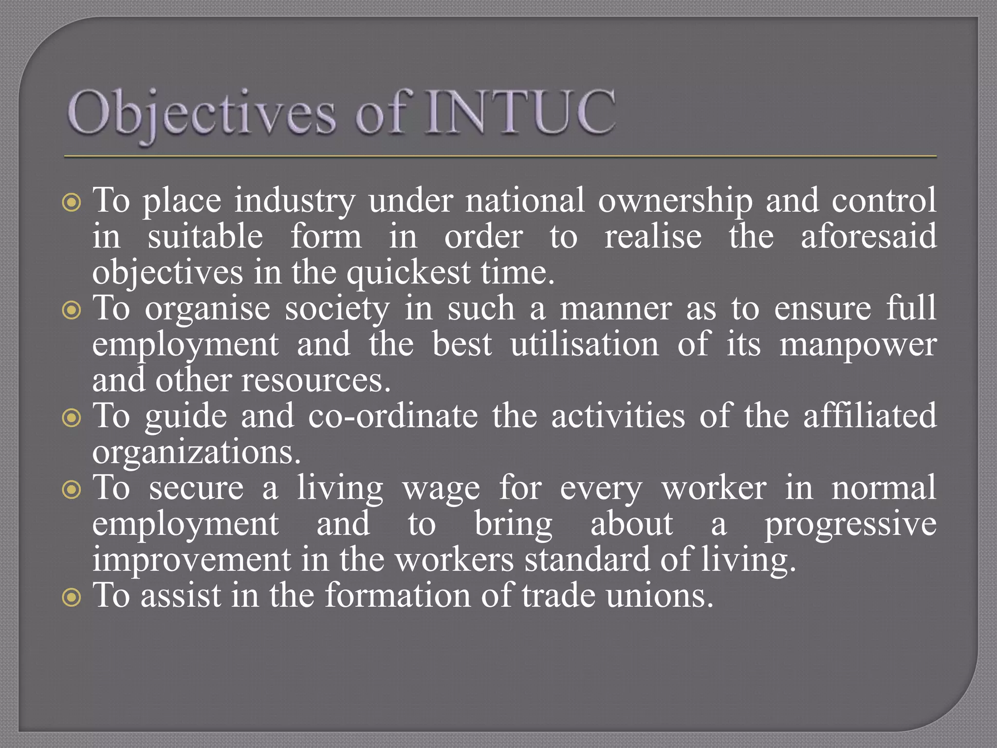 Indian national trade union congress | PPT