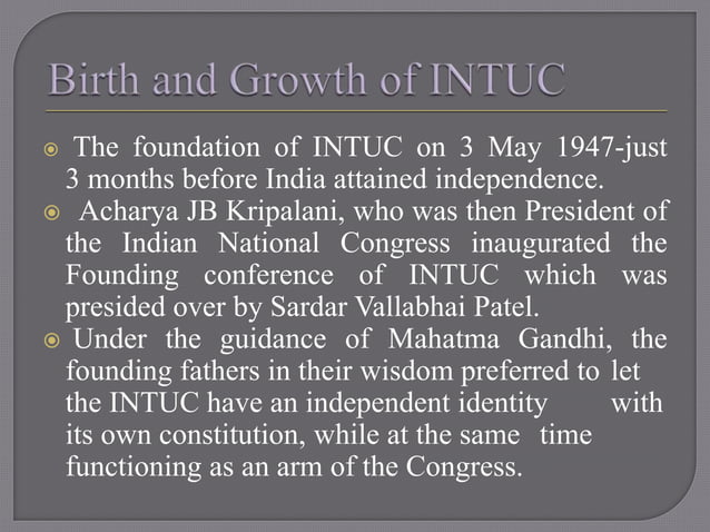 Indian national trade union congress | PPT