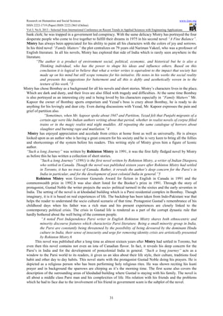 Indianness in the novels of rohinton mistry with refrence to culture ...