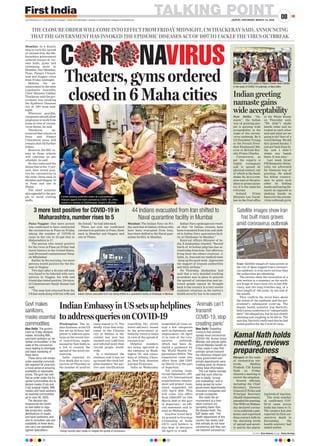 Indian newspapers in english first india-rajasthan-14 march 2020 ...
