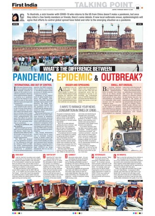 Indian newspapers in english first india-rajasthan-19 march 2020 ...