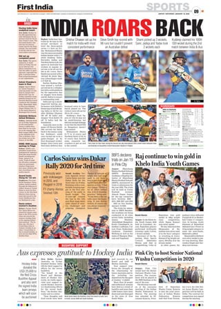 Indian newspapers in english first india rajasthan-18 january 2020 ...