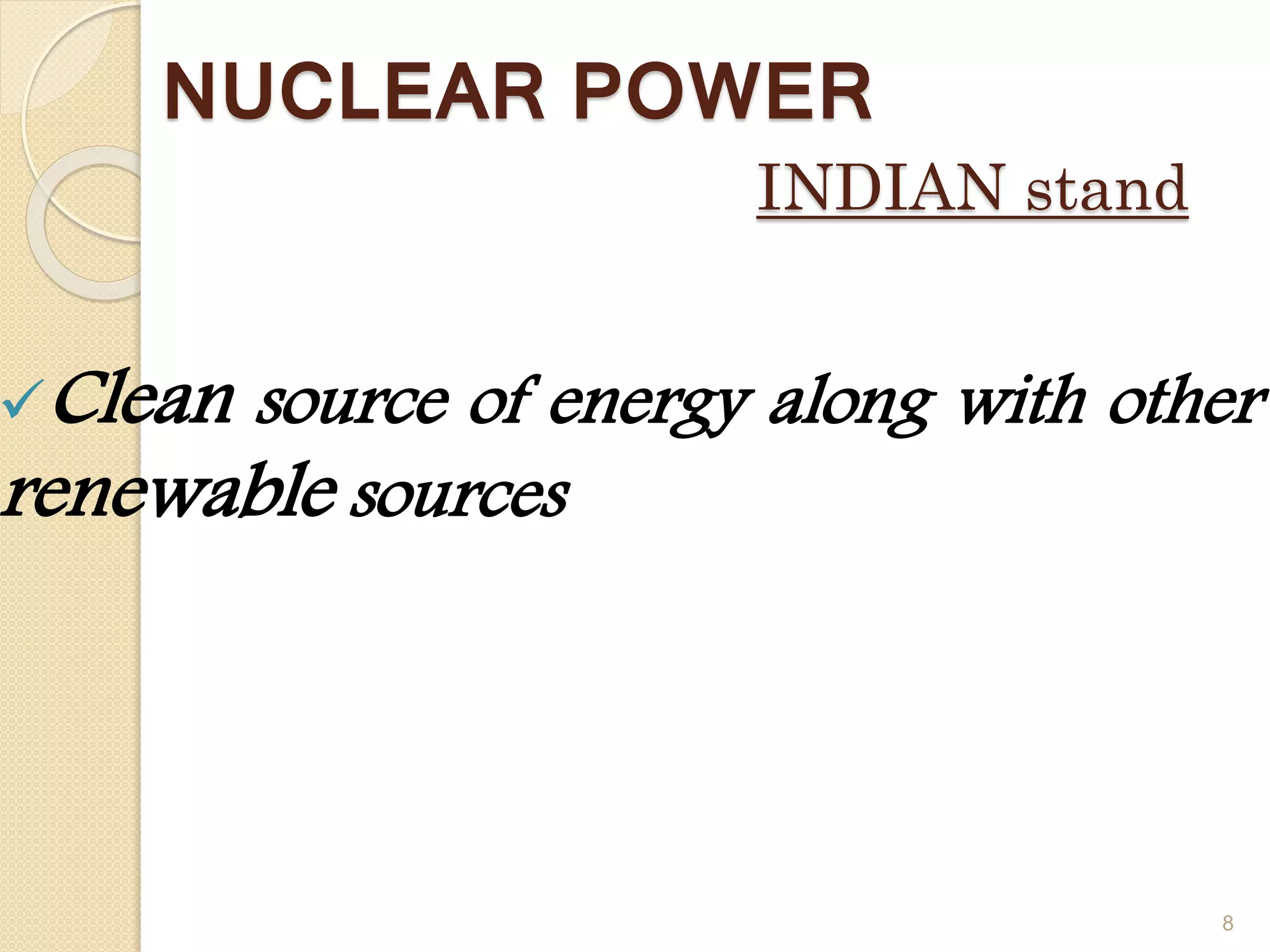 Indian nuclear power programme | PPTX