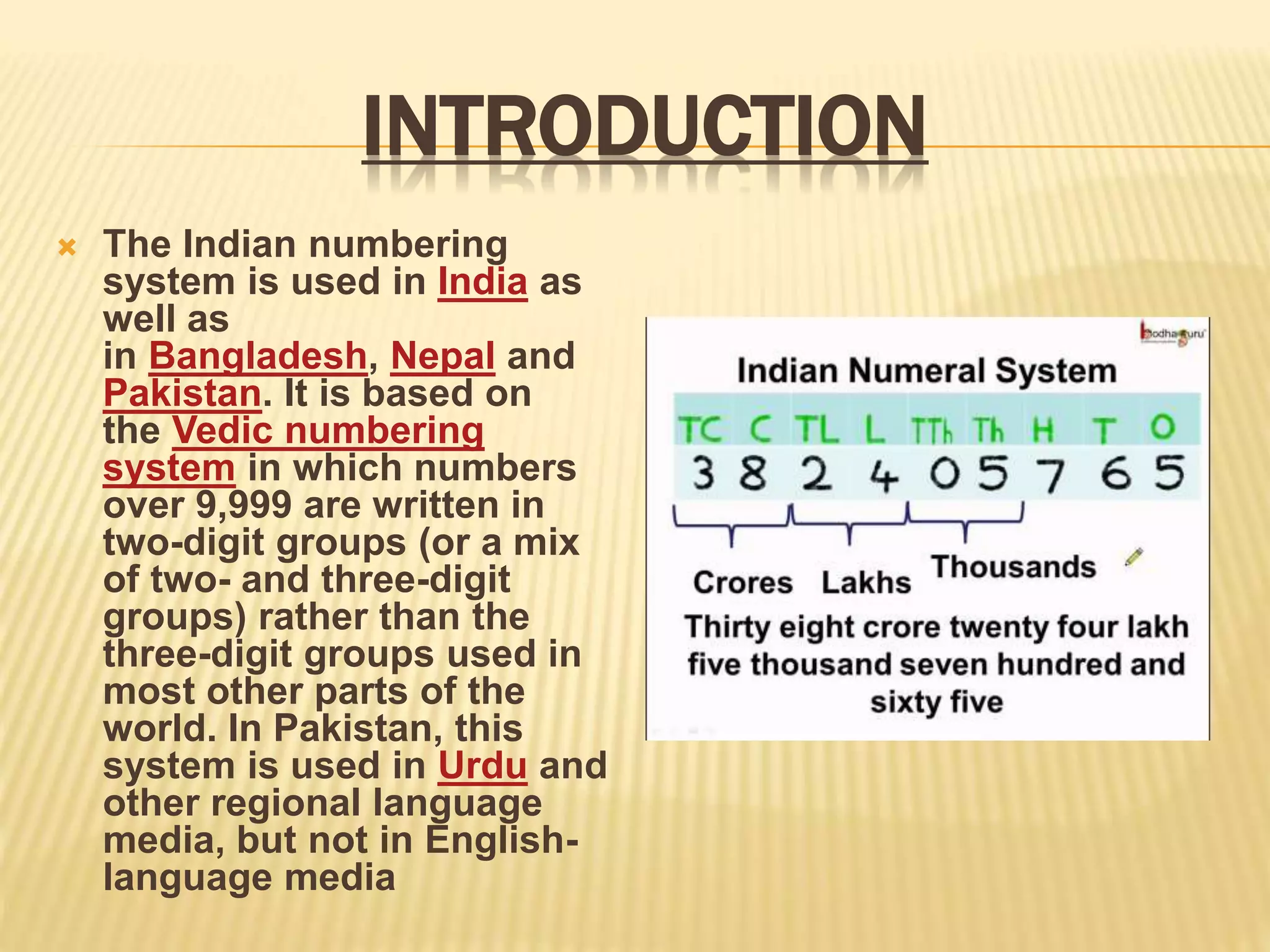 Indian number system | PPTX