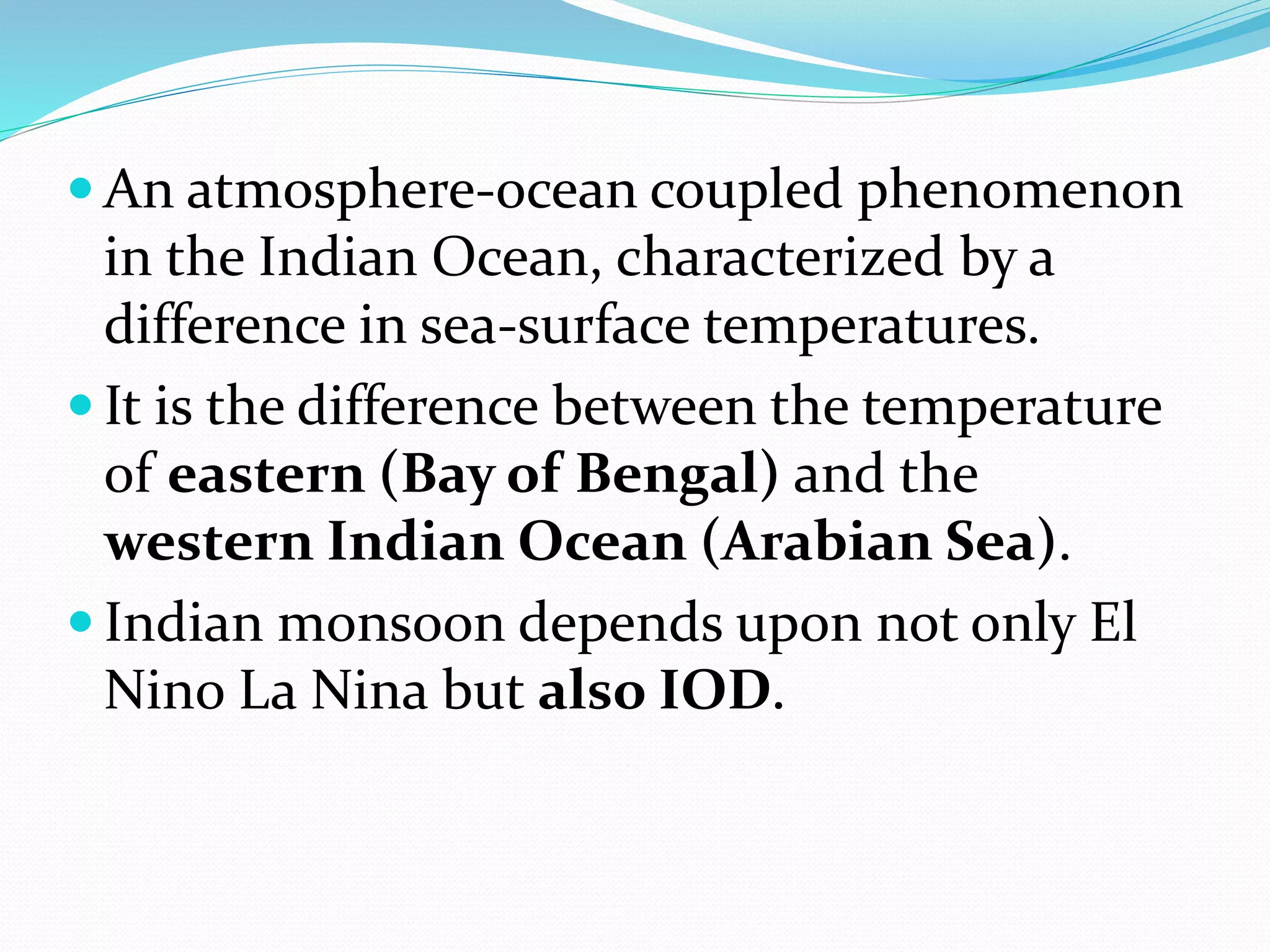 Indian Ocean Dipole (IOD) | PPTX