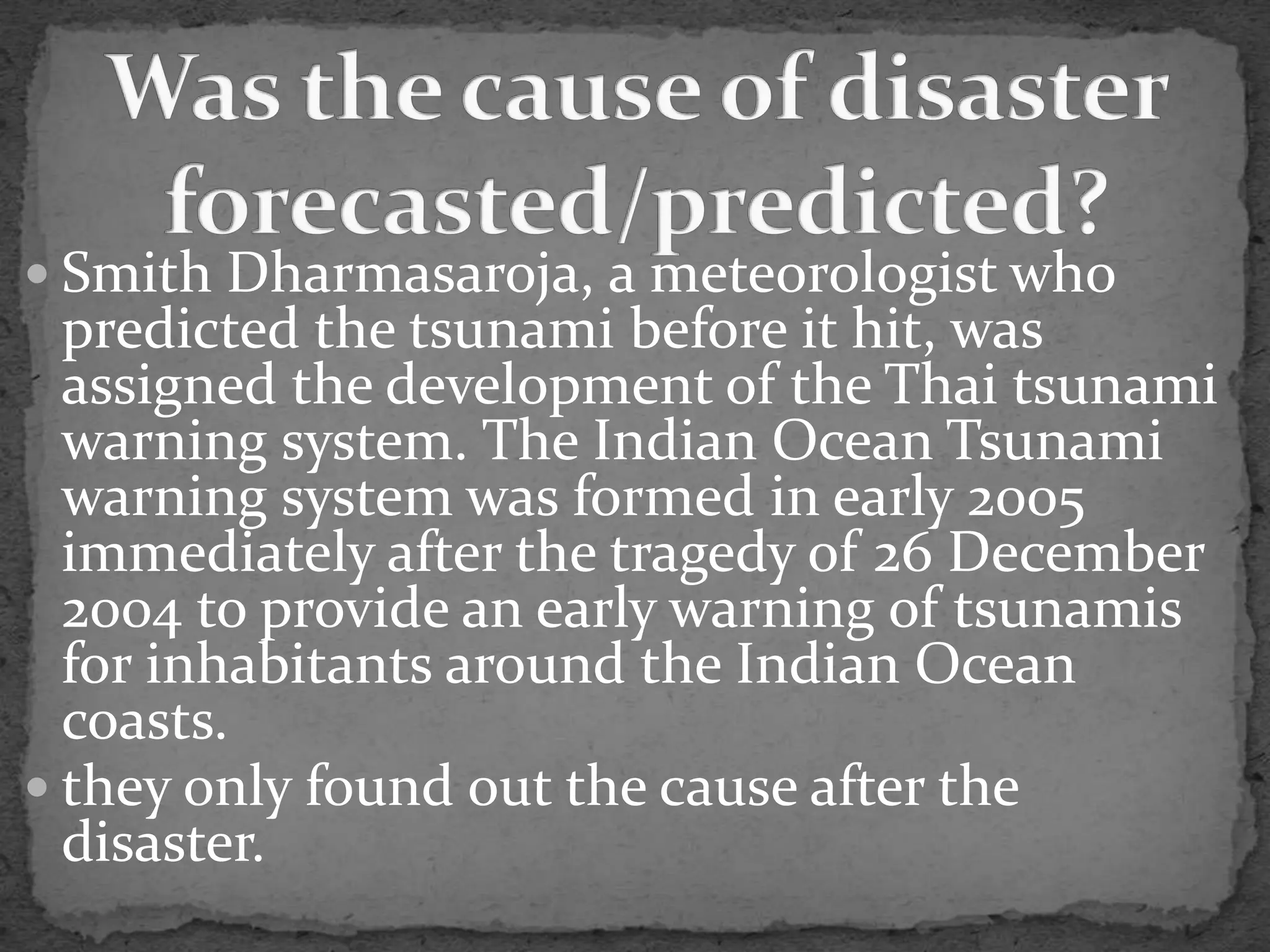 Indian ocean earthquake and tsunami (2004) | PPTX