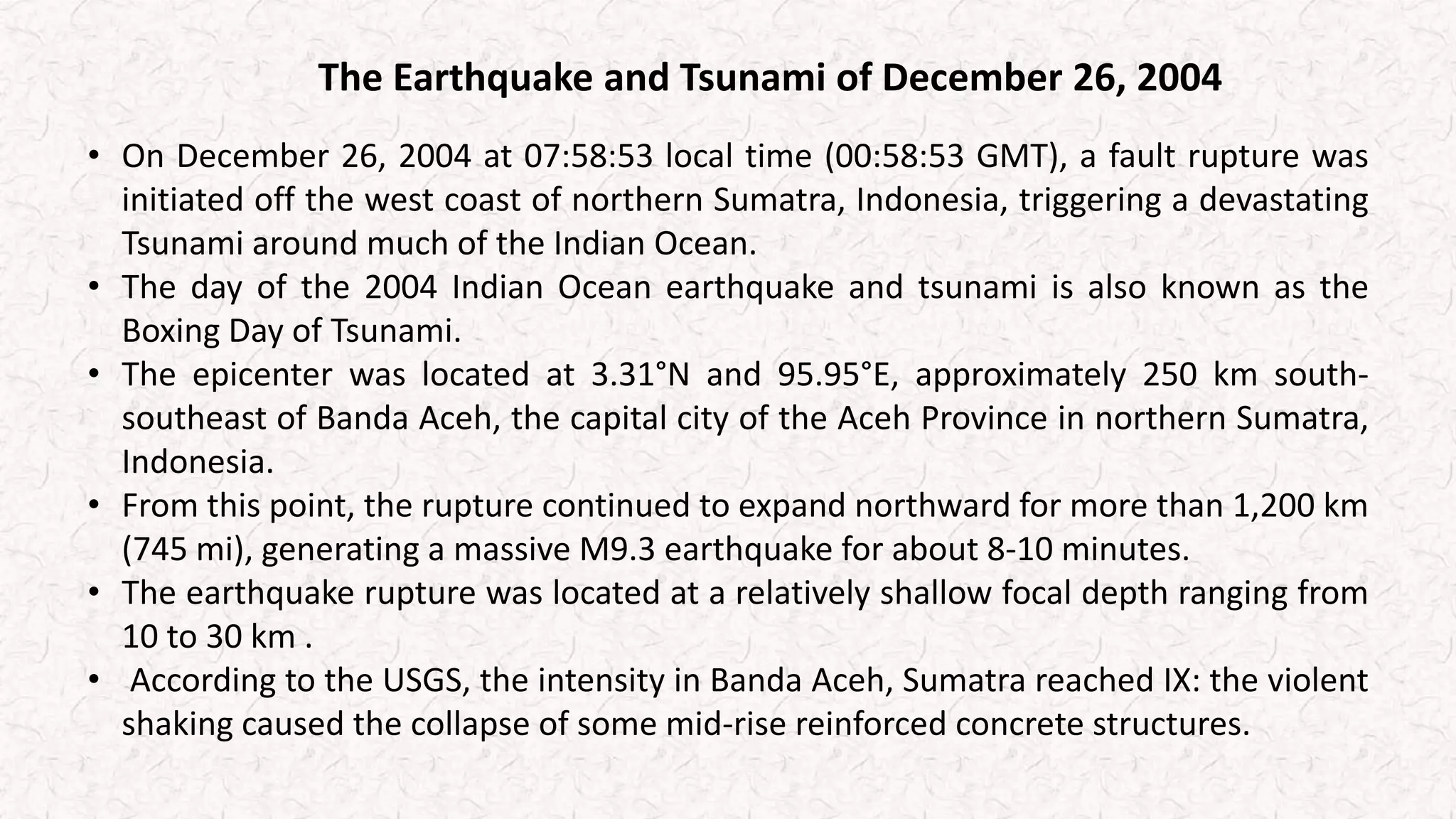 TSUNAMI WITH SPECIAL REFERENCE OF INDIAN OCEAN TSUNAMI 2004 | PPT