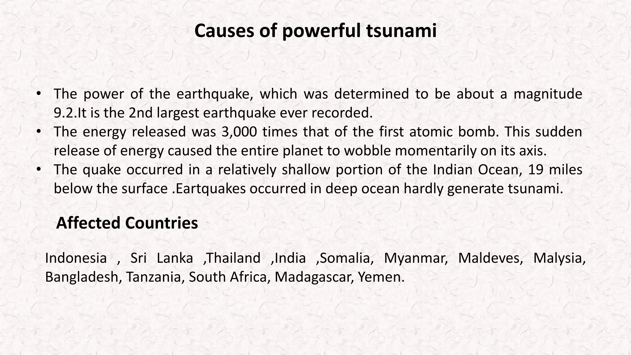 TSUNAMI WITH SPECIAL REFERENCE OF INDIAN OCEAN TSUNAMI 2004 | PPT