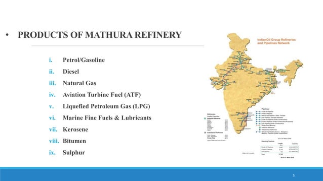 Mathura Refinery: Training Presentation | PPTX | Chemistry | Science