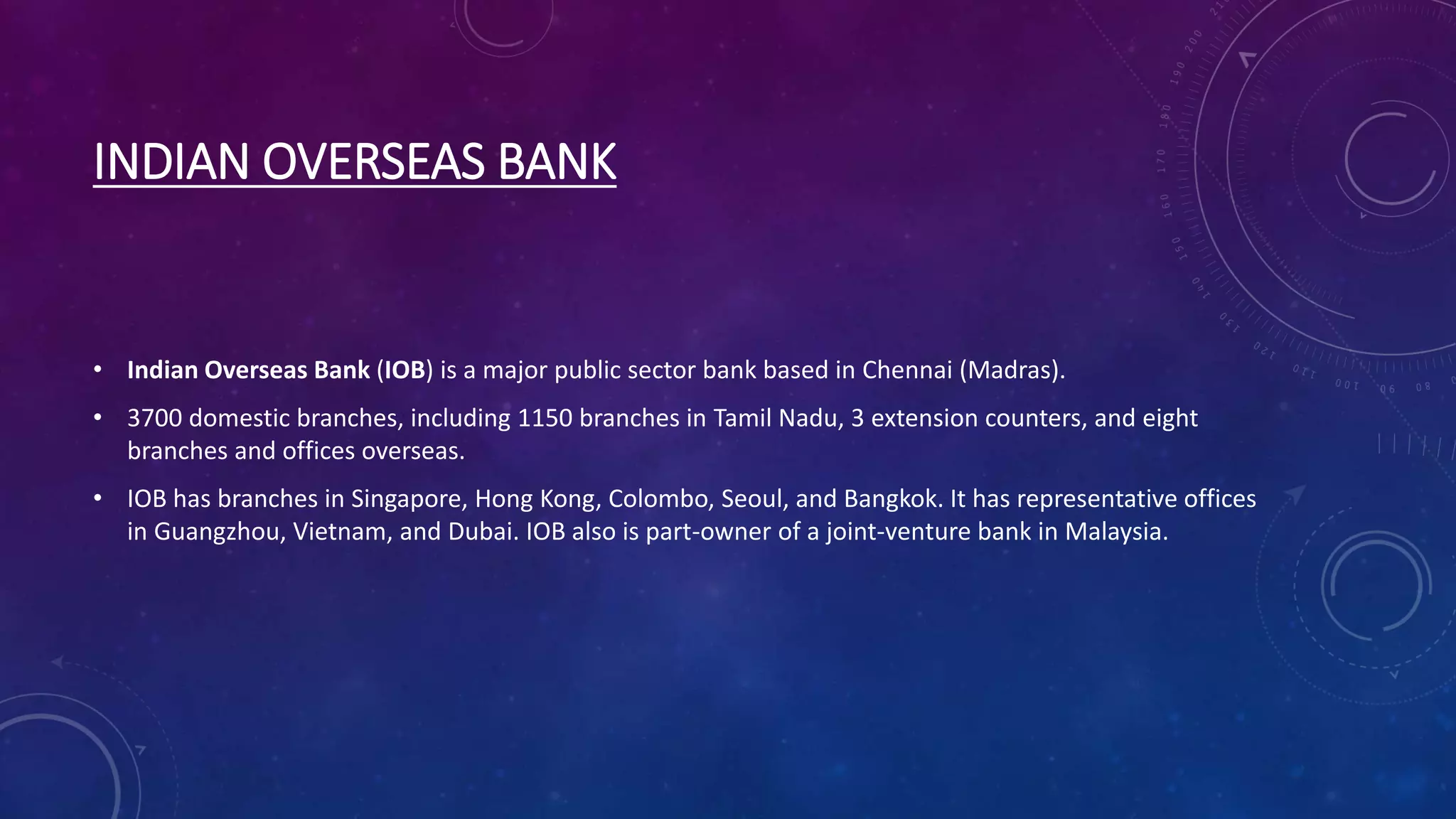 Indian overseas bank | PPTX