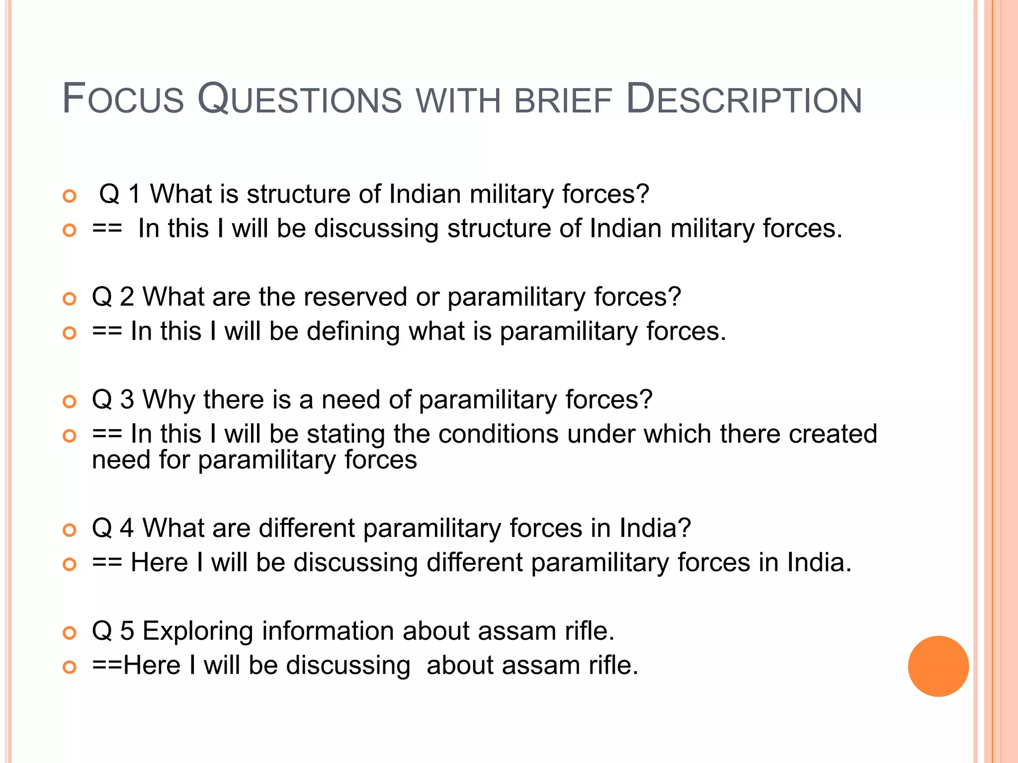 Indian paramilitary forces presentation | PPTX