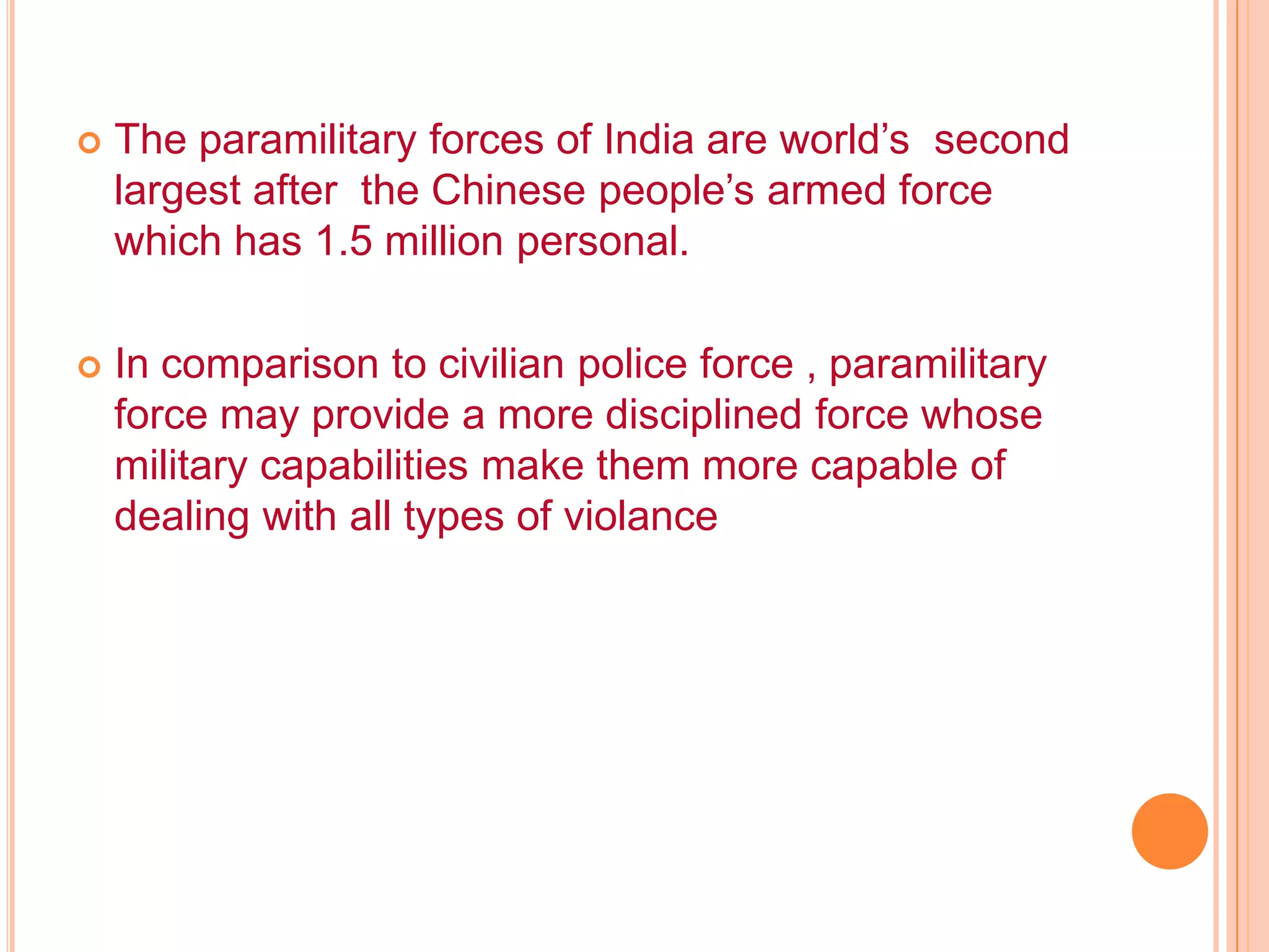 Indian paramilitary forces presentation | PPTX
