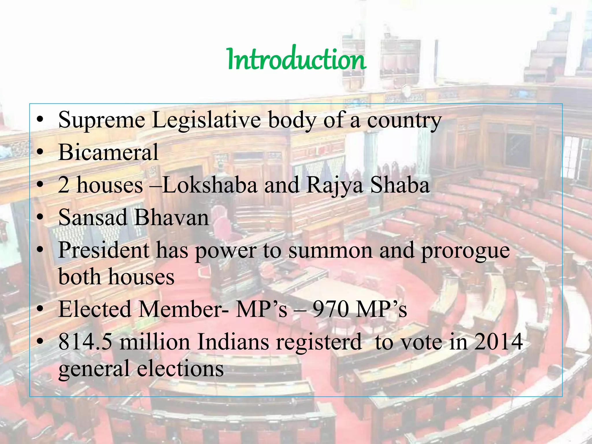 Indian parliament | PPTX