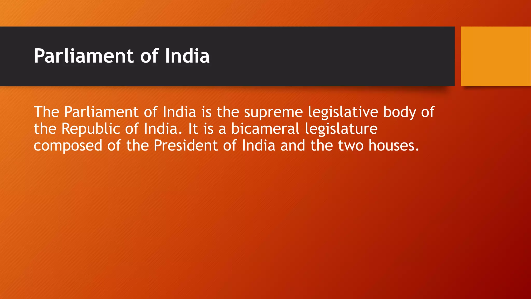 Indian parliament | PPTX