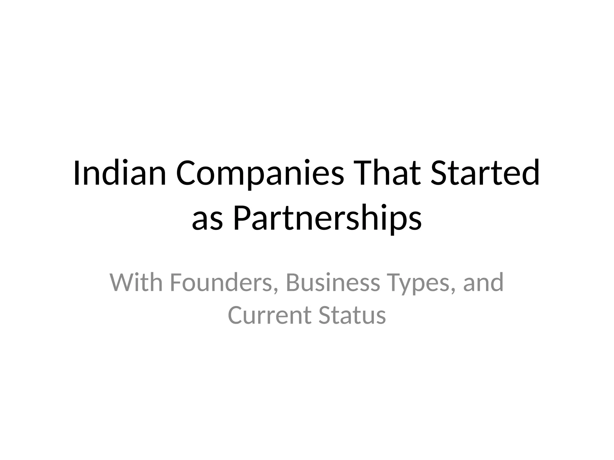 Indian_Partnership_Companies_PPT indian companies | PPT