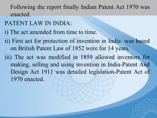 Indian patent act | PPT