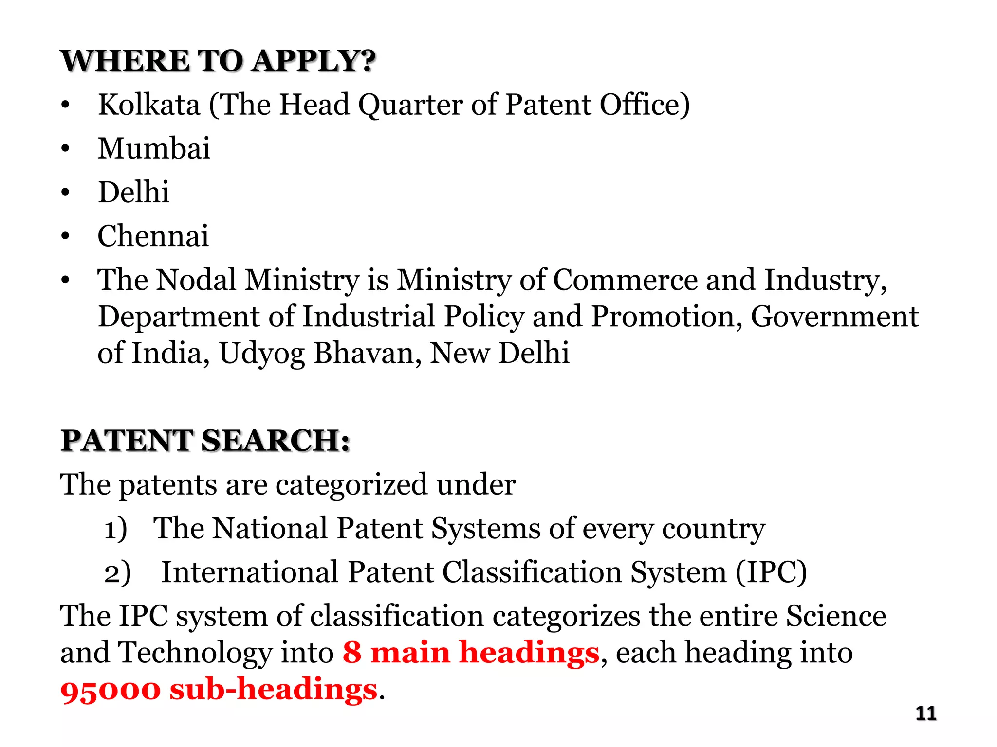 Indian patent act - 1970 | PPTX