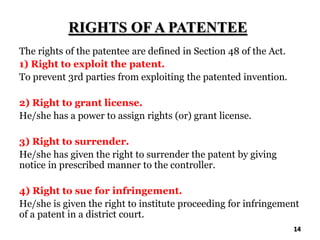 Indian patent act - 1970 | PPTX