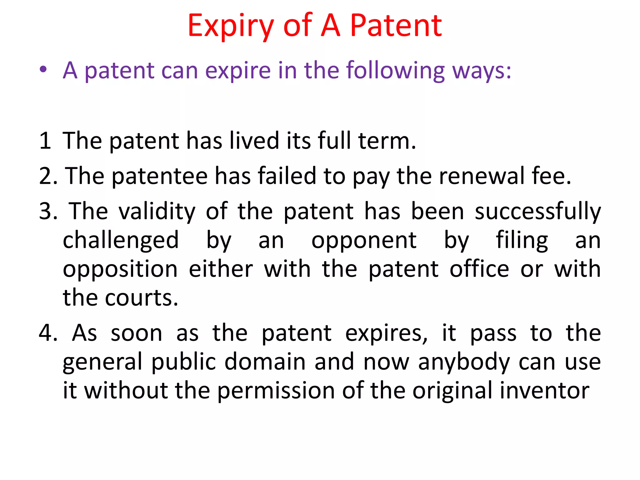 Indian patent act | PPTX