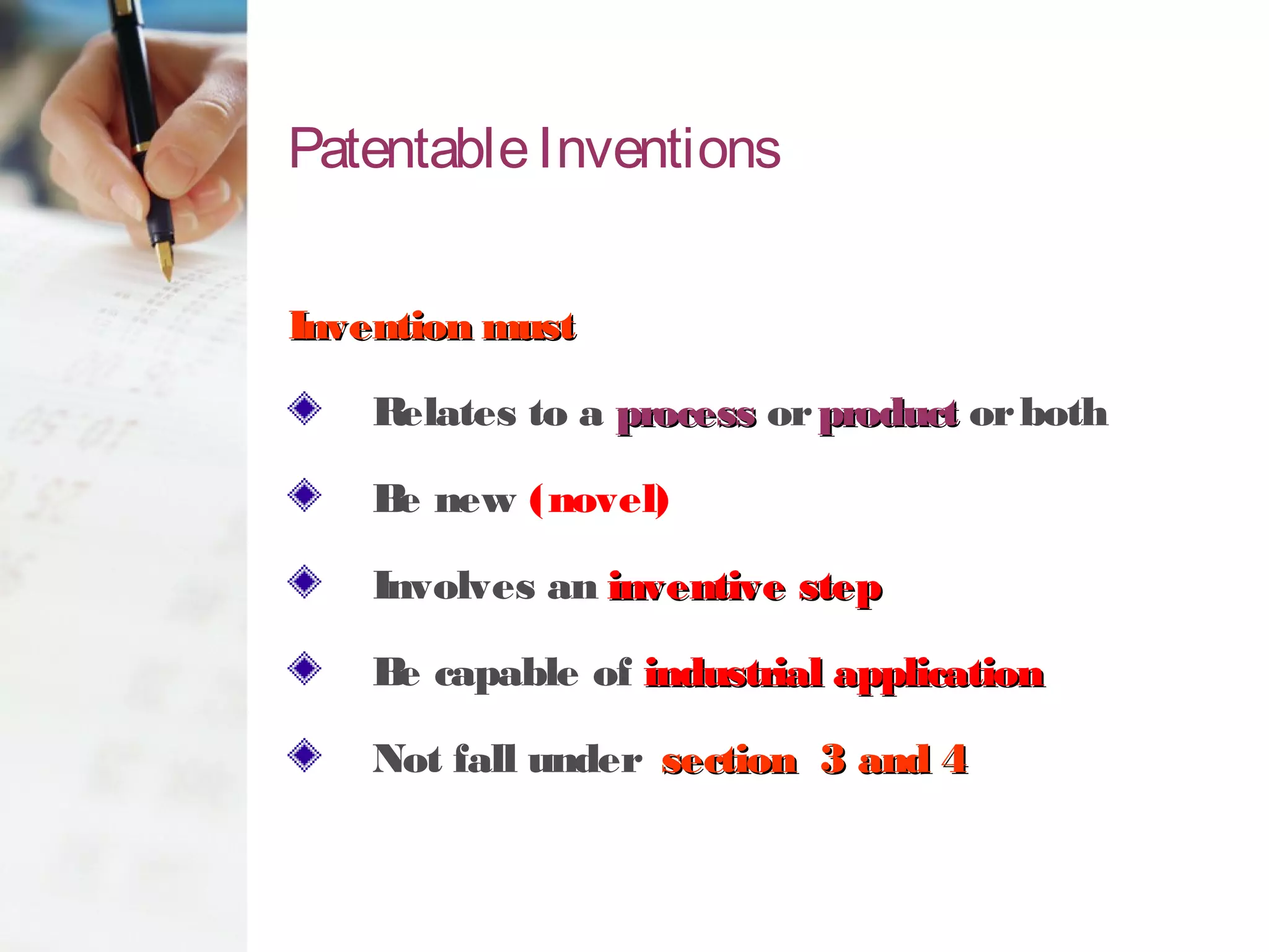 Indian patent act ppt | PPT