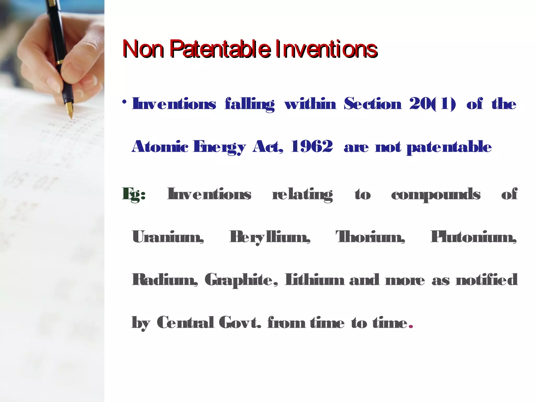Indian patent act ppt | PPT