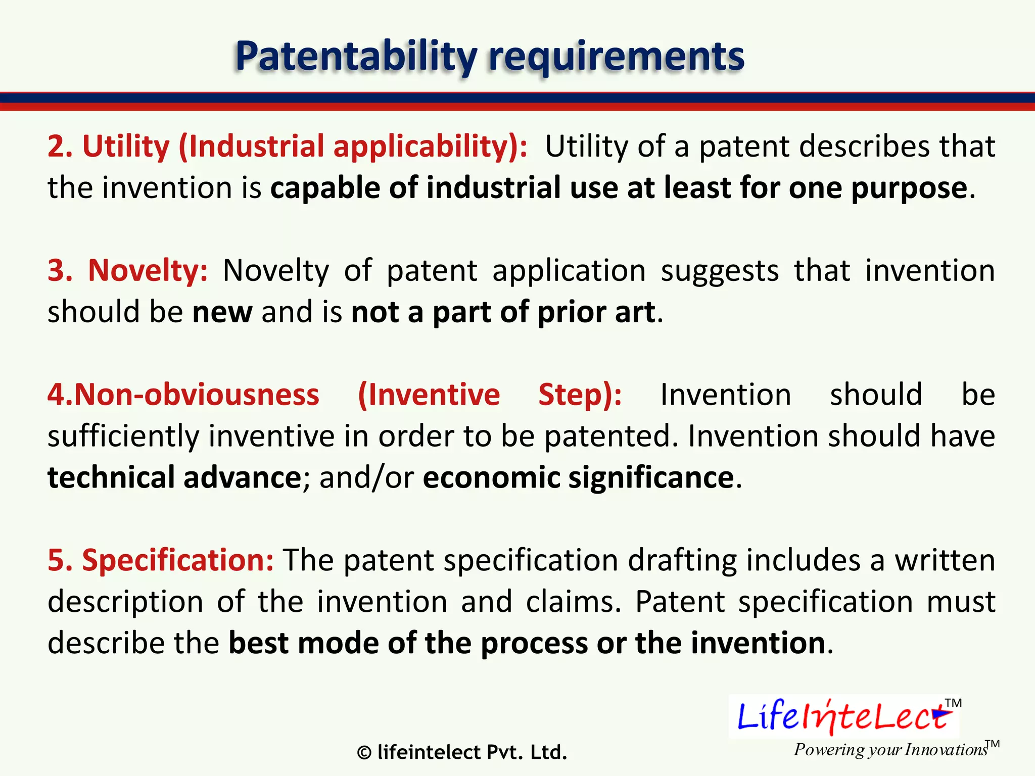 Indian Patent Law: Patentability requirements and filing procedure | PDF