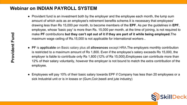 Indian Payroll System - Payroll Basics & Compliance | PPT