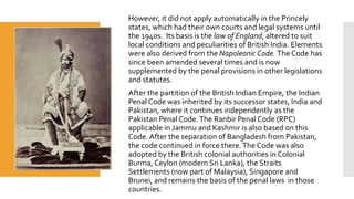 INDIAN PENAL CODE (A BRIEF HISTORY) BY SHRADDHA PANDIT | PPTX