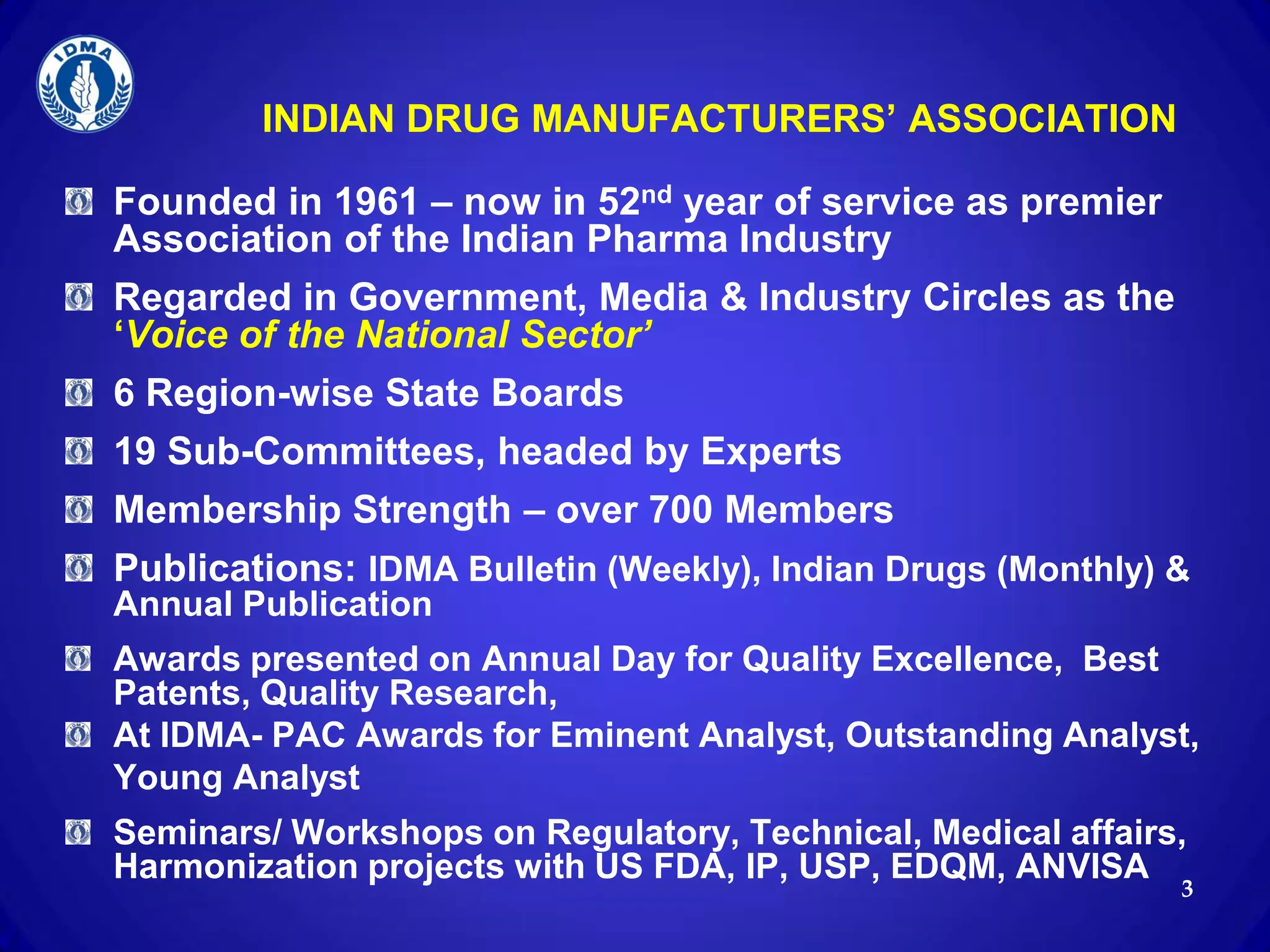 Indian Pharma - An Overview by IDMA Secretary General Daara B Patel | PDF