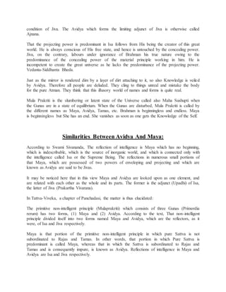 Avidya in Buddhism & Maya in Advaita Vedanta | DOCX