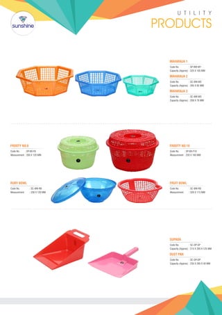 Sunshine Products, Chennai, Household Plastic Products | PDF