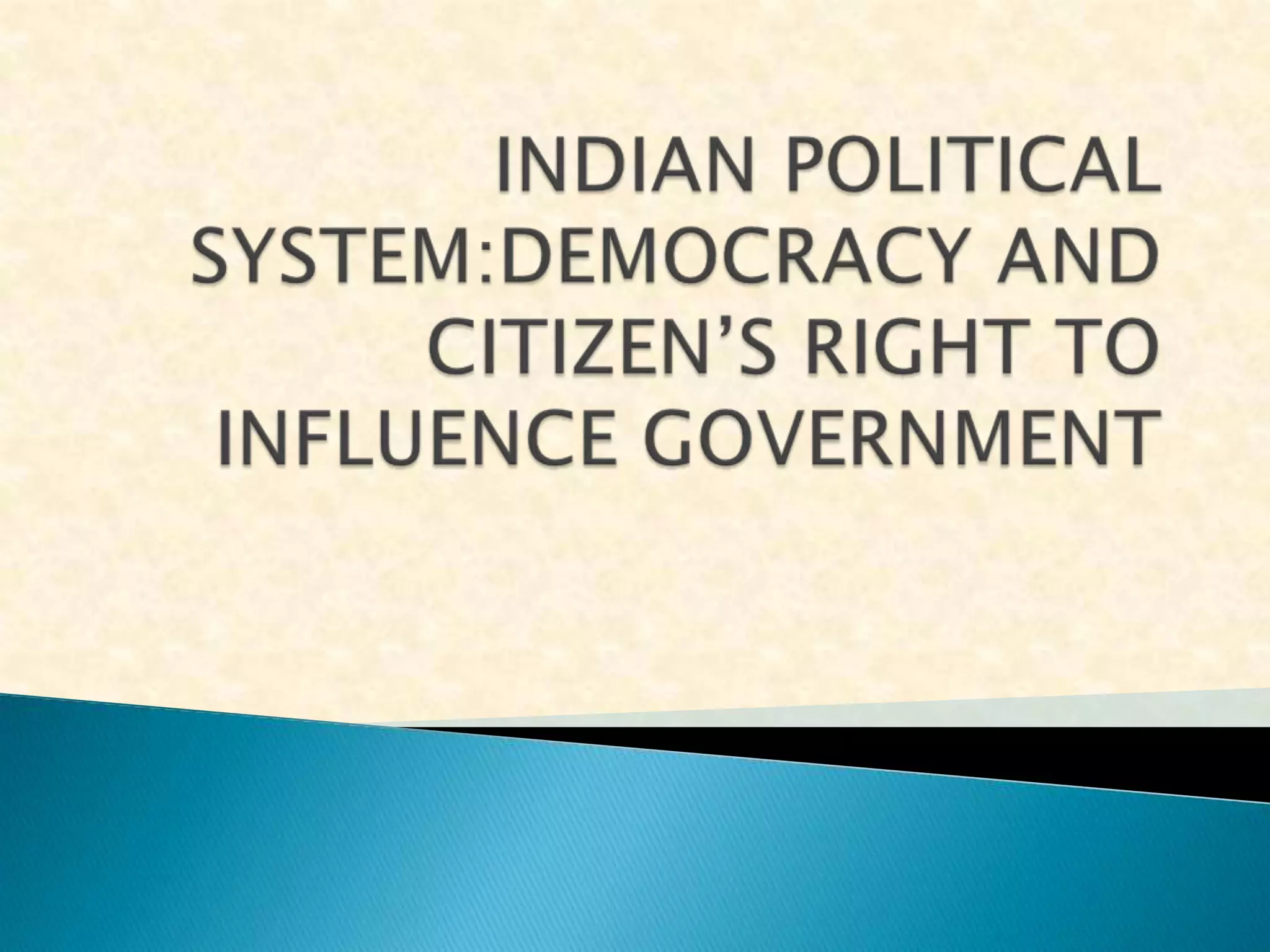 Indian political system | PPTX