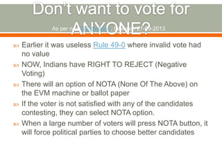 Indian political system and voting | PPTX