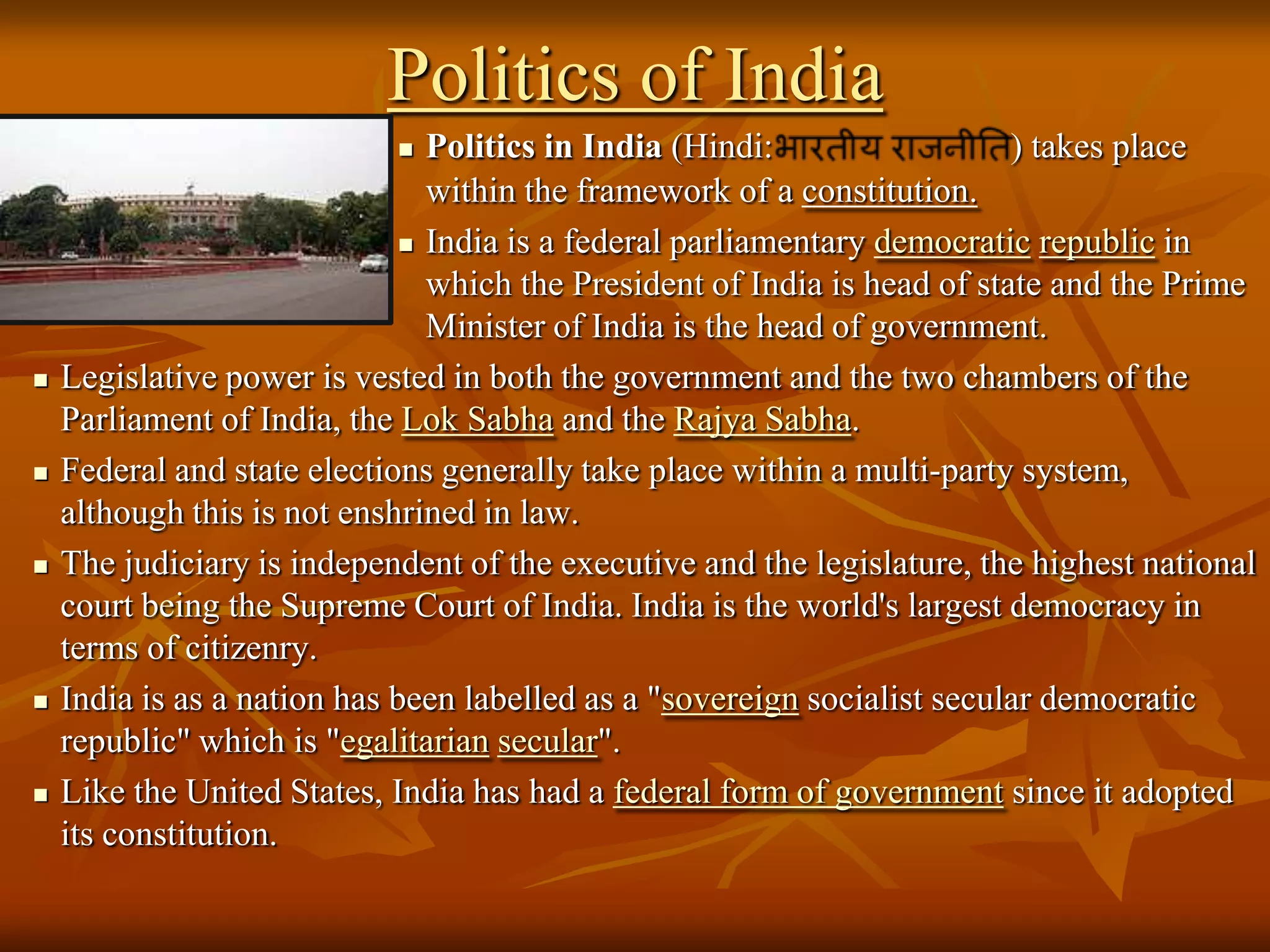 Indian politics | PPTX