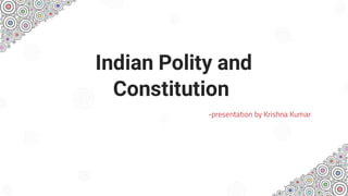 This pdf on the indian polity and constitution. | PDF
